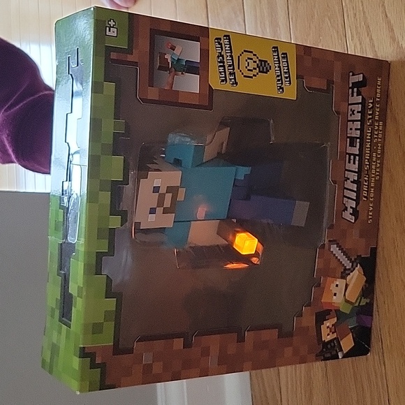 Mattel | Toys | 29 Minecraft Torch Sparking Steve 45 Action Figure ...